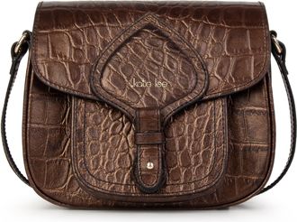 Kate Lee Damen Sac en Cuir Porté Bandoulière Petite Gibeciere Emelyne Mordoré Tasche, Gebeißt