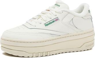 Reebok Royal Glide Rip Womens Mem Tech Ortholite Lace Sneakr Trainers, Chalk Chalk Glen Green, 37 EU