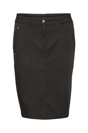 Kaffe Damen Women Slim fit Kalea Rivet Skirt Rock, Black Deep, 36