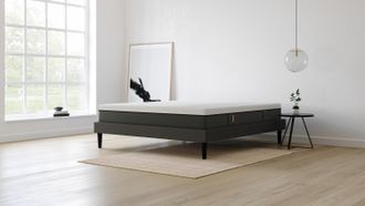 Emma Classic Polsterbett inkl. Lattenrost - dunkelgrau - 180x200 cm - Ohne Kopfteil - Schwarze Füße