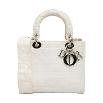 Dior Pre-owned Medium Cannage Lady D-Lite - - Pre-owned - Damen - Wei&szlig; - ONE SIZE