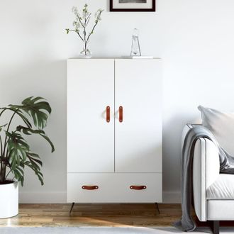 vidaXL Credenza Bianca 69,5x31x115 Cm In Legno Multistrato - Vidaxl