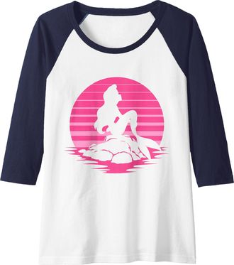 Disney The Little Mermaid Ariel Silhouette in Pink Raglan