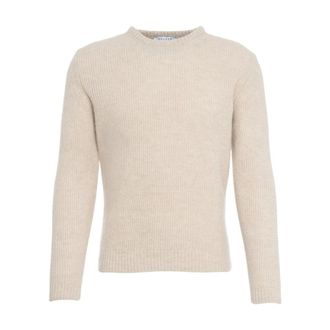 Gender Homme, Pulls, Beige, Taille: XL Pull en maille côtelée
