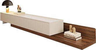 Generic Ausziehbarer TV-Ständer mit Stauraum, Entertainment-Center aus Holz, Moderne TV-Schrank, Fernsehtisch/Medienkonsole for Wohnzimmer, Schlafzimmer. Skal