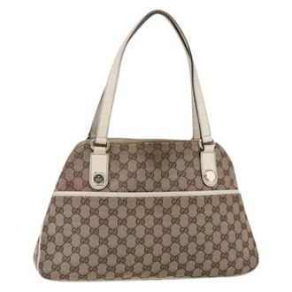 Gucci Pre-owned Canvas Schultertasche - - Pre-owned - Damen - Beige - ONE SIZE