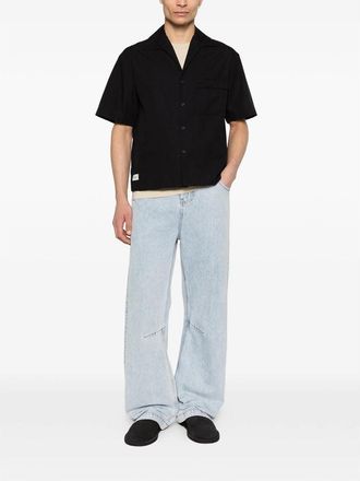Entire studios Cotton Camp Collar Shirt - Black