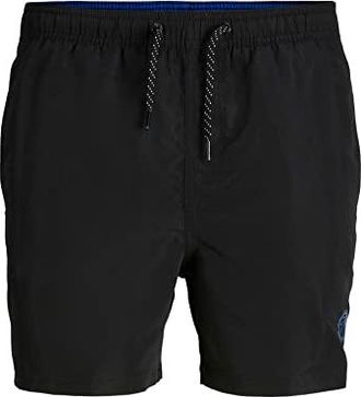 Jack & Jones Jpstfiji Jjswim Solid Sn Ps Homme Short de bain, Noir, 46 Grande taille