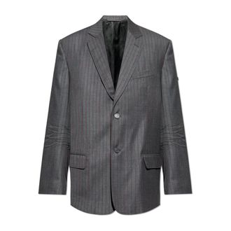 Balenciaga Wool Pinstripe Blazer - - Jackets - Herren - Grau - S