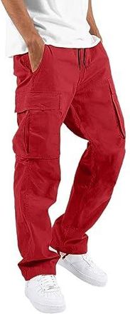 Generic Pantalons cargo pour homme UK - Randonn&eacute;e en plein air - Pantalons de travail - Coupe &eacute;lastique - Jambe droite - Pantalons de marche - Joggers tactiqu