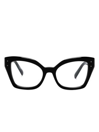 Dolce & Gabbana Eyewear lunettes de vue à monture papillon - Noir