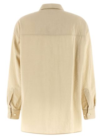 Christophe Lemaire Womens Beige Silk Blouse