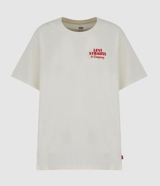 Levi's Tee-Shirt Ss Relaxed Fit Tans Archival Overalls