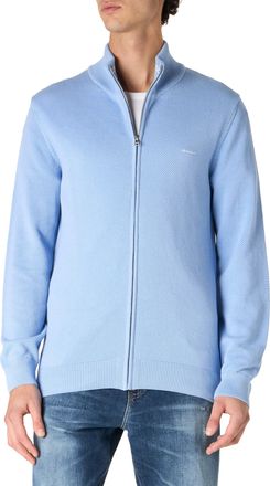 GANT Herren Cotton Pique Zip Cardigan Strickjacke, Clear Sky, XX-Large