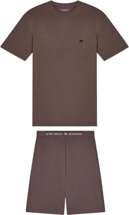 Emporio Armani Homme, V&ecirc;tements de nuit et de d&eacute;tente, Brun, Taille: M Pyjama Doux en Modal avec Bermuda