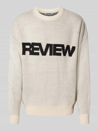 Review Strickpullover mit Label-Stitching