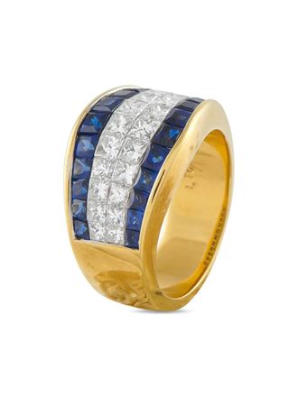 Luxury Bazaar Ring mit Diamant und Saphir - Gold