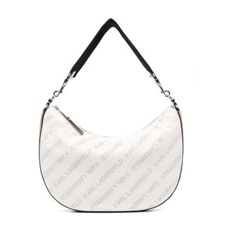 Karl Lagerfeld Perforierte Logo-Umh&auml;ngetasche - - Bags - Damen - Wei&szlig; - ONE SIZE