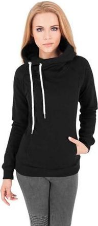 Urban Classics Femme Kapuzenpullover Ladies Raglan High Neck Hoody Sweater, Noir, 3XL EU