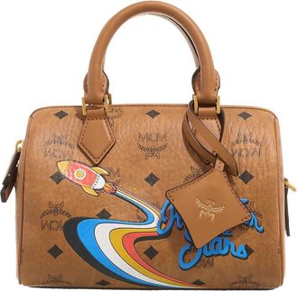 MCM Bowling Bags - Visetos Boston Small - Gr. unisize - in Cognacbraun - für Damen