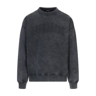Dsquared2 Dunkelgraues Crewneck Sweatshirt Pullover - - Sweatshirts & Hoodies - Herren - Grau - M