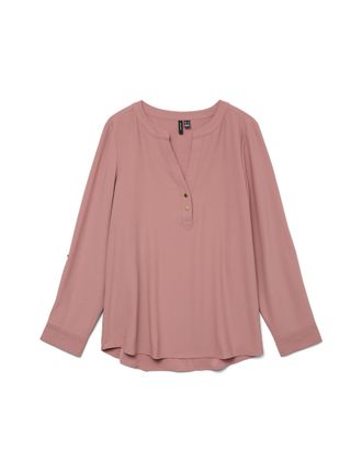 Vero Moda Damen Vmani Ls Top WVN Ga Noos Langarmshirt, Nostalgia Rose, Small