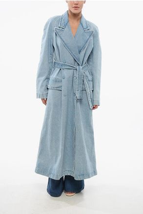 Dries Van Noten Double-breasted Denim Coat with Belt size Xs