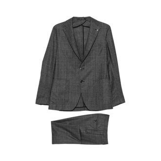 Tagliatore Einreihiger Anzug mit Karomuster - - Suits - Herren - Grau - M