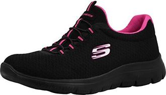 Skechers Summits Baskets pour femme, Noir/fuchsia, 38.5 EU