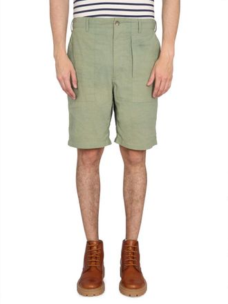 Engineered Garments Cotton Fatigue Bermuda Shorts - Green