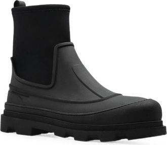 Moncler Leather and Fabric Sneaker - Black