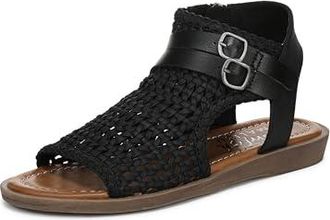 Blowfish Blowfish Dream Sandales plates pour femme, Noir/imitation daim, 37 EU