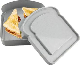 Generic Bo&icirc;te &agrave; sandwich - Conteneur de pr&eacute;paration de repas en forme de paines grill&eacute; | Bo&icirc;te de rangement r&eacute;utilisable et s&ucirc;re pour les repas | Id&eacute;ale pour 