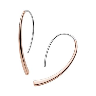 Skagen Damen Edelstahl Ohrringe ELIN, Ohrb&uuml;gelverschluss, poliert