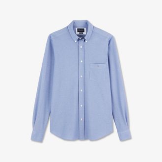 Eden Park Chemise En Coton Pinpoint Bleu Old Ref Pp