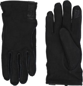 UGG LEATHER CLAMSHELL LOGO GLOVE