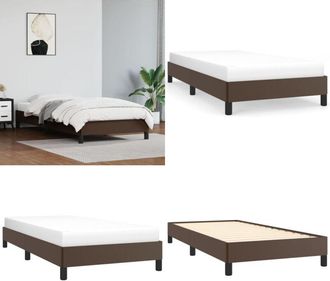 vidaXL Bettgestell Braun 80x200 cm Kunstleder - Bettrahmen - Holzbettfundament - Doppelbett - Boxspringbett - Gästebett - Home & Living