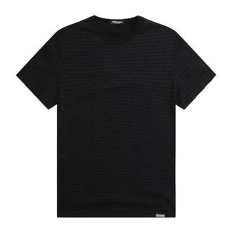 Dsquared2 Herren Rundhals Logo Print T-Shirt - - Tops - Herren - Schwarzk - XL