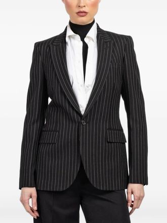 Nili Lotan blazer &agrave; fines rayures - Noir