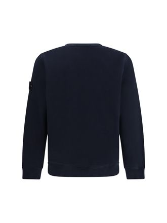 Stone Island Mens Crewneck Cotton Sweatshirt Navy Blue Sweatshirts Sweater