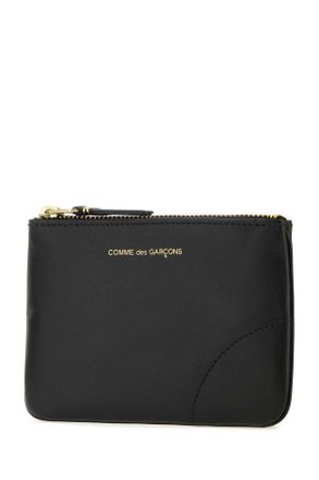 Comme Des Gar&ccedil;ons Unisex Black Leather Coin Case Exterior: Portafogli Wallet