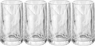 Koziol Superglas Club No. 7, 4 Stück, 4 cl, Schnaps- & Shot-Glas aus kristallklarem Kunststoff, luxuriös, unzerbrechlich, wiederverwendbar, Party, Camping, 4