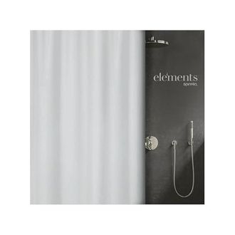 Spirella Kollektion Pure, Duschvorhang Textil 180 x 180 cm, 100% Polyester, Wei&szlig;