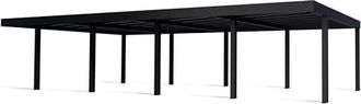 Palram Canopia by Palram Carport Bausatz Oslo 600 x 1200 cm Doppelcarport f&uuml;r 4 Autos Polycarbonat Schwarzer Rahmen f&uuml;r PKW aus rostfreiem Aluminium