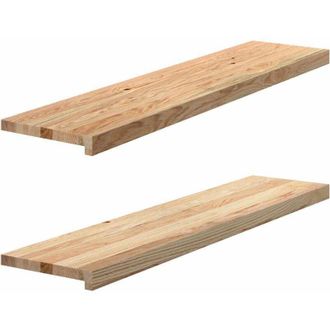 vidaXL Vidaxl - Appuis de fen&ecirc;tre 2 pcs non trait&eacute; 110x25x2cm bois ch&ecirc;ne massif