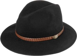 LIPODO Chapeau Outdoor Traveller Femme/Homme - Made in Italy de Feutre en Laine Hiver Automne-Hiver - 60 cm Noir