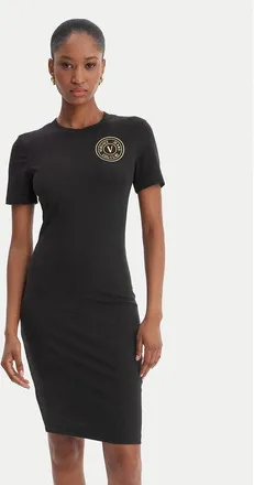 Versace Jeans Couture Kleid f&uuml;r den Alltag 80HAOT02 CJ03T Schwarz Slim Fit