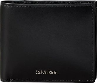 Calvin Klein Homme, Accessoires, Noir, Taille: ONE Size Portefeuille Bifold avec Logo en Relief et Porte-Monnaie