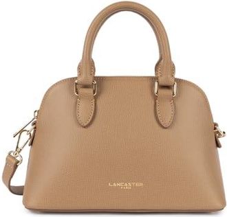 Lancaster | Sierra Jia - Sac demi lune Refente de Cuir de Vachette Grainé Sable