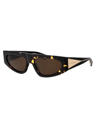 Bottega Veneta Womens Sunglasses Bv1277s Havana-Crystal-Brown Resin